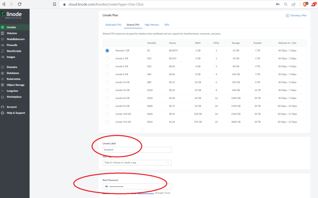Linode Docs How To Create A 5 Monthly Linode Virtual Private Server Solid Future