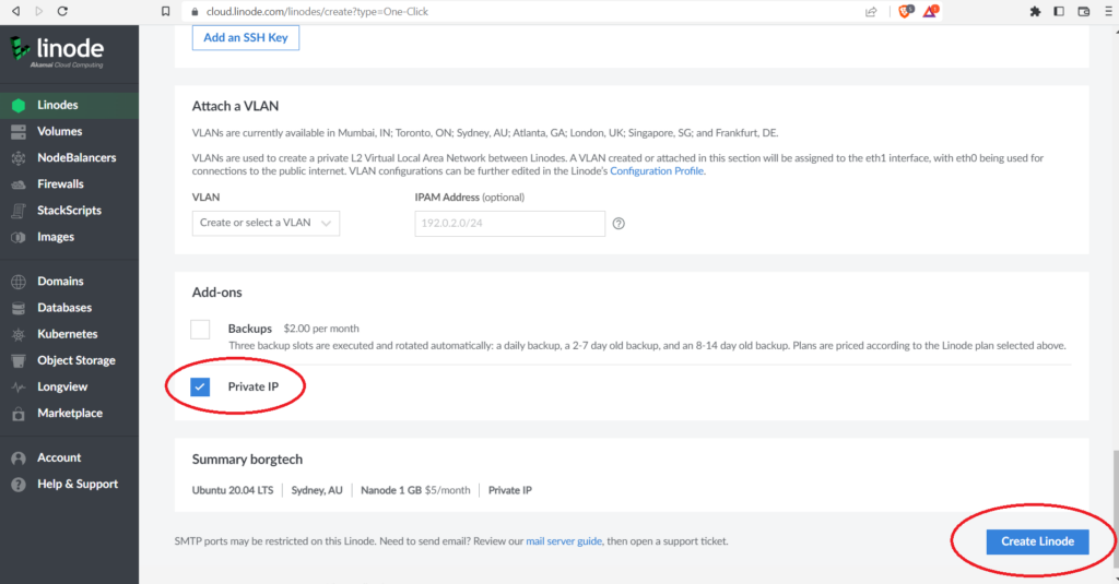 Linode Docs How To Create A 5 Monthly Linode Virtual Private Server 2585